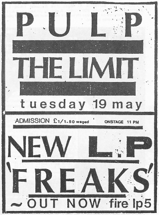 PulpWiki - 19th May 1987 - The Limit, Sheffield (live)